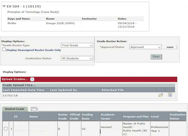 Entering and Posting Grades in my.harvard - IT Help