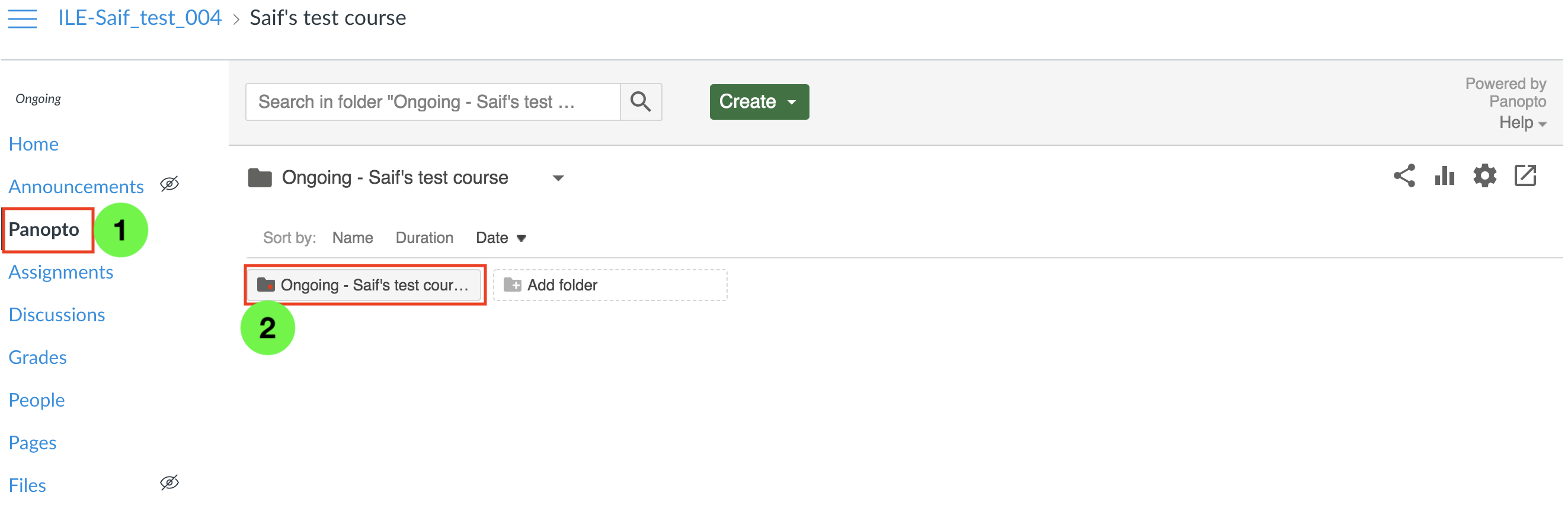 Submit a Panopto video to Canvas as a student - IT Help