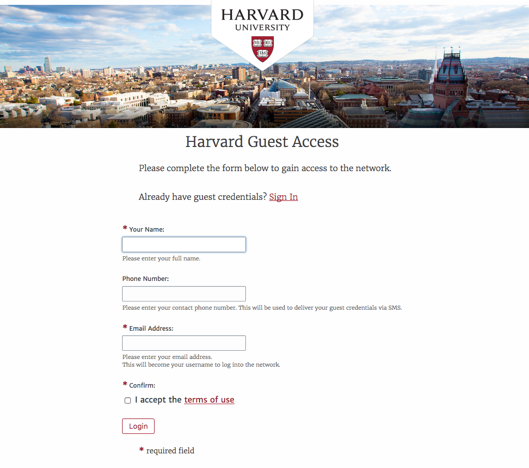 Connect to Harvard Wireless as a guest - IT Help