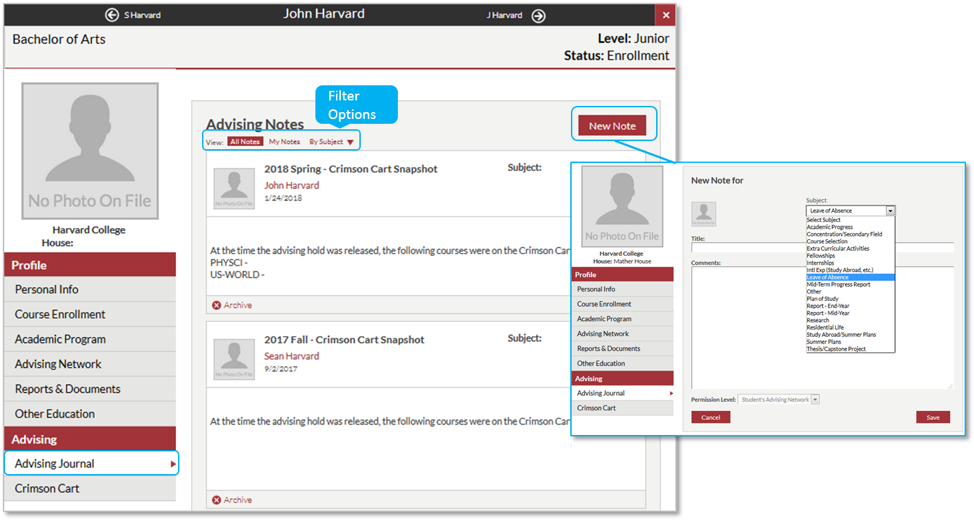 How to Enter Academic Assessment Notes in my.harvard - IT Help