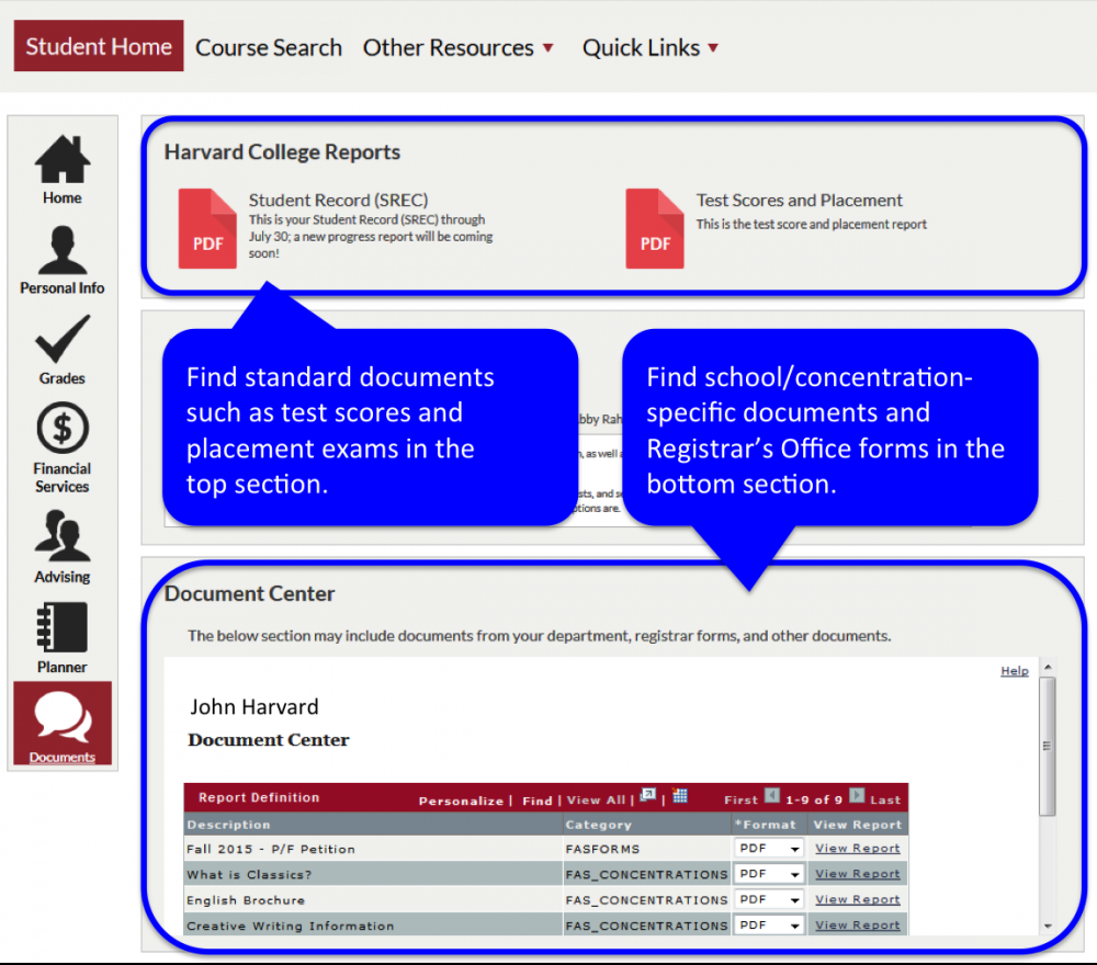 Documents in my.harvard - IT Help